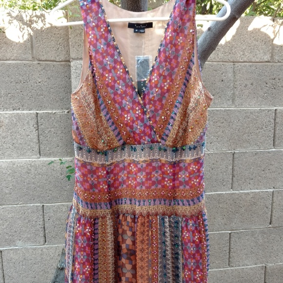 ECI New York | Dresses | Eci New York Beaded Boho Festival Dress Nwt ...